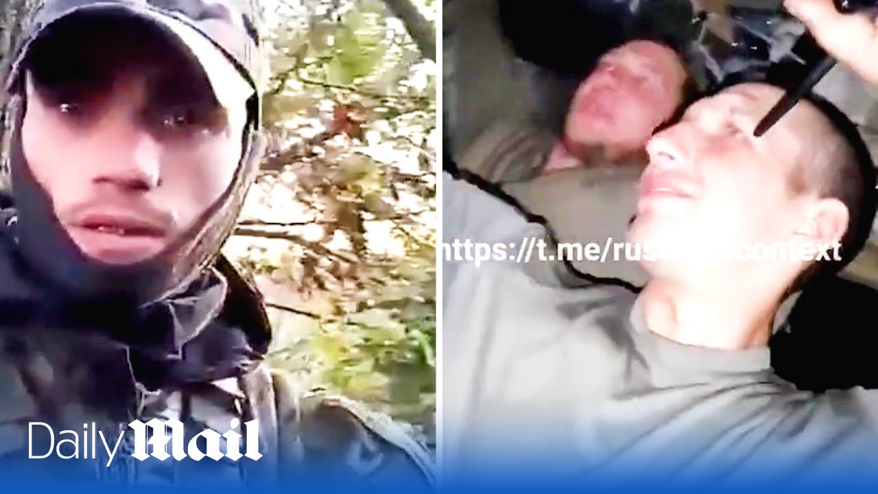 Lone Russian soldier sheds tears after Ukrainian troops destroy his ...