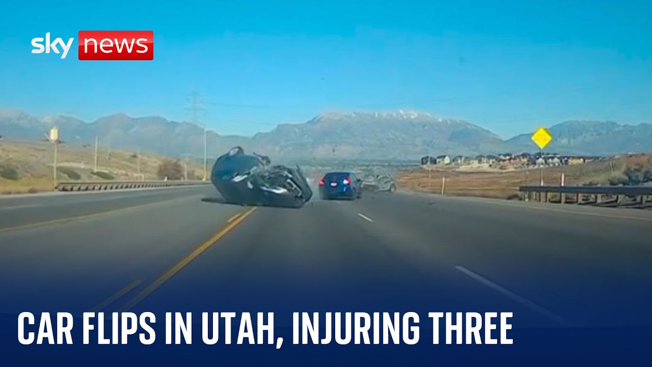 Utah: Car flips after head-on collision, seriously injuring three ...