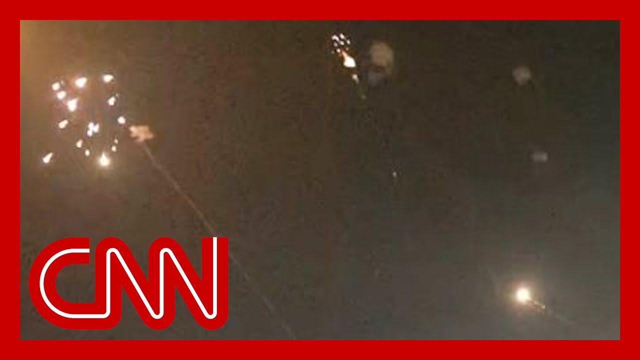 Video shows Israeli missiles intercepting incoming rockets near Gaza ...