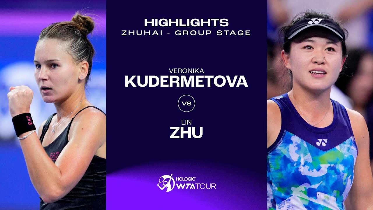 Veronika Kudermetova vs. Zhu Lin | 2023 Zhuhai Group Stage | WTA Match ...