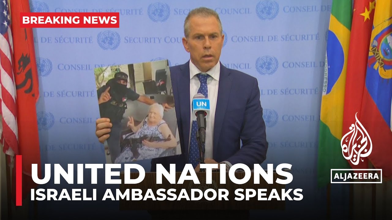 Israeli Ambassador is speaking at the United Nations to discuss the ...