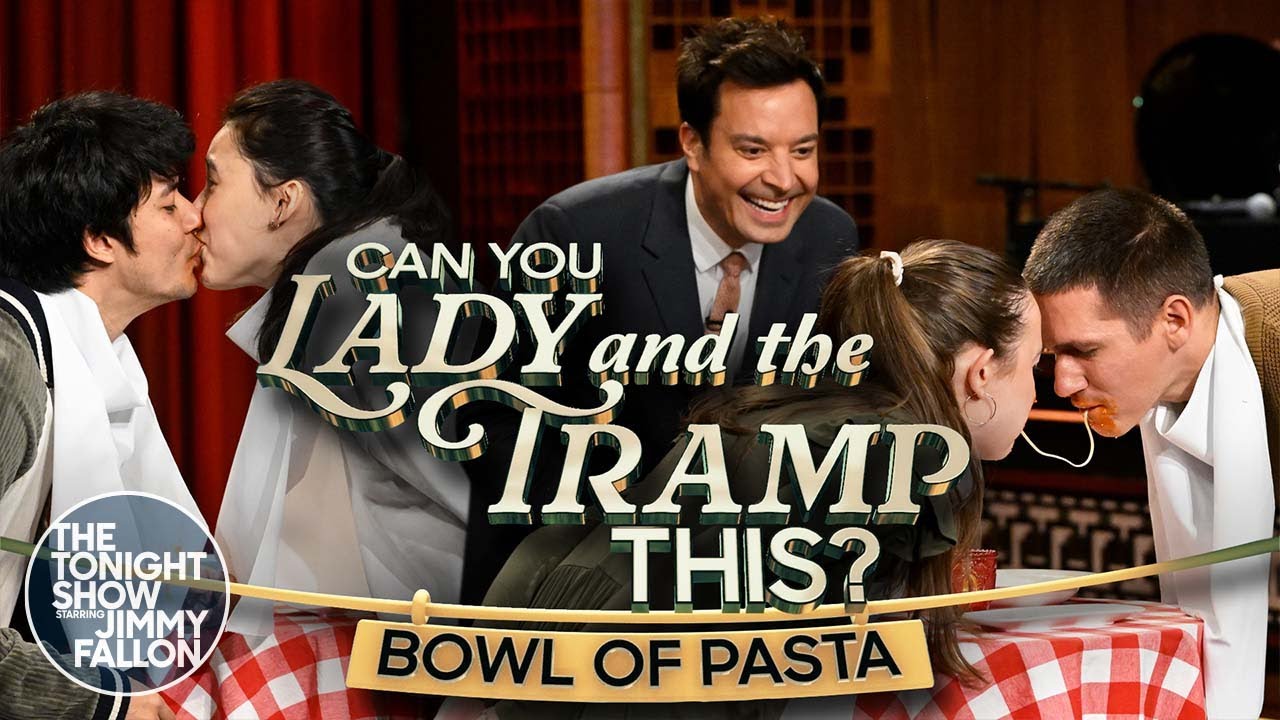 Can You Lady and the Tramp This Bowl of Pasta? | The Tonight Show ...