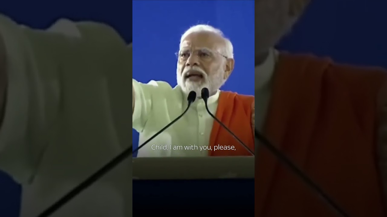 Prime Minister Modi pleads with girl to come down from light tower at ...