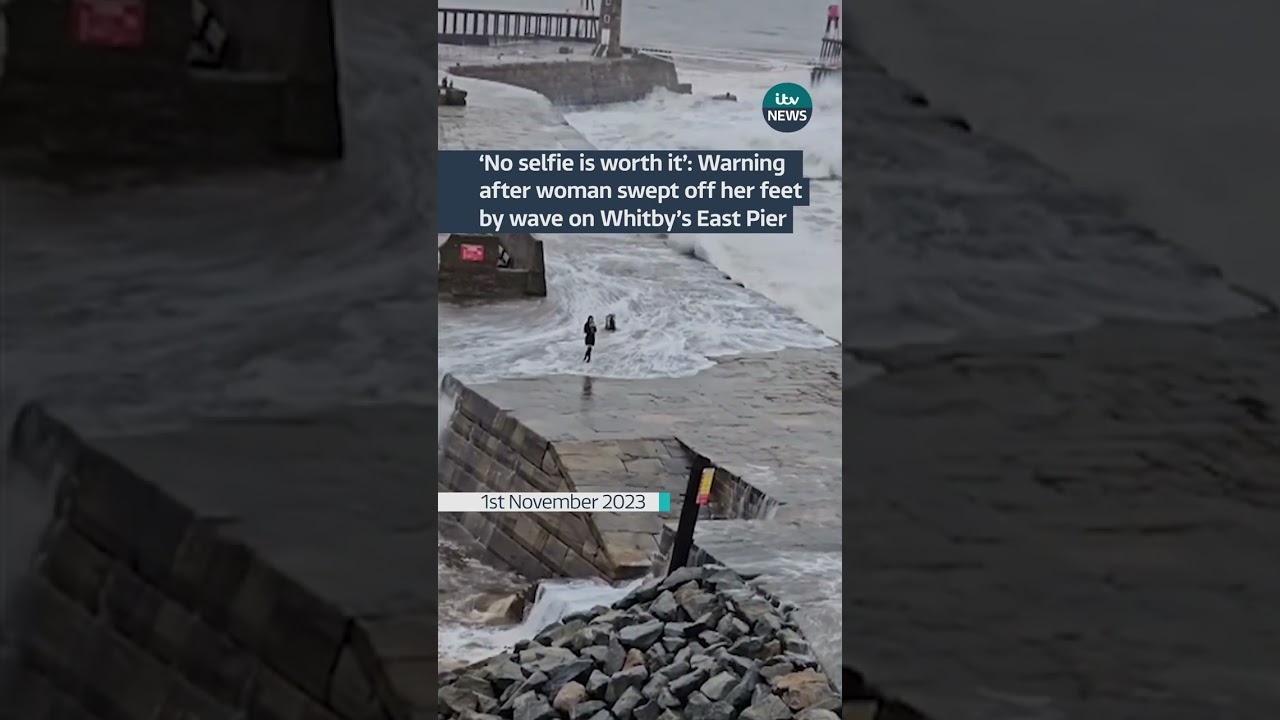 ‘No selfie is worth it’: Warning after woman swept off her feet by wave ...