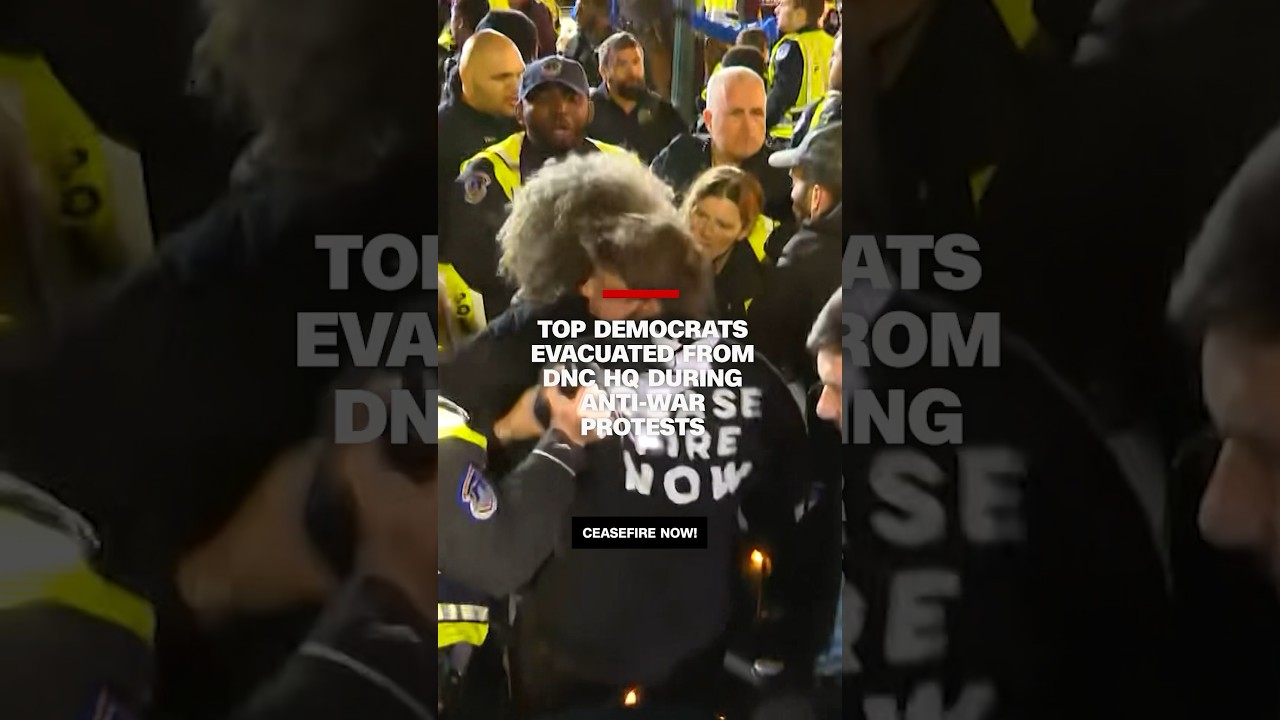 Top democrats evacuated from DNC HQ during anti-war protests - The ...
