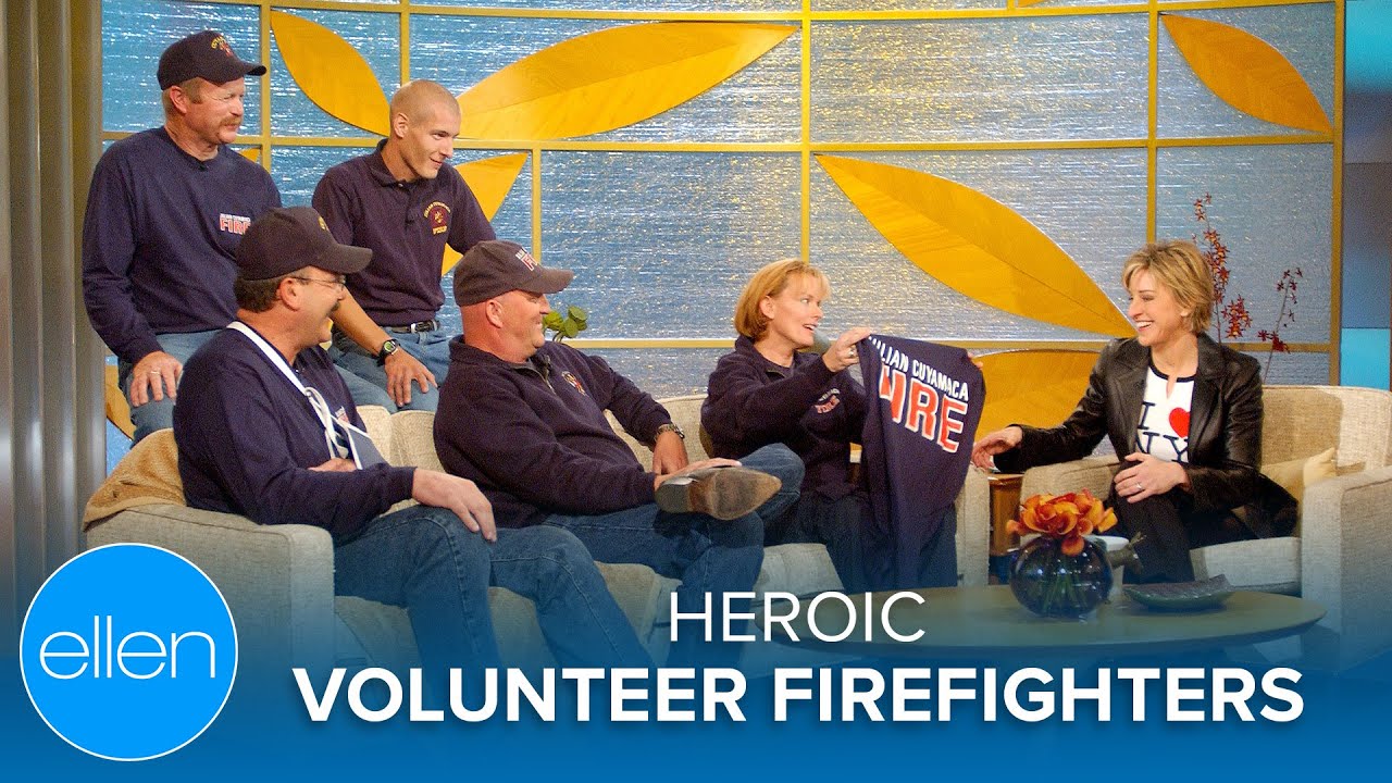 Ellen Meets Heroic Volunteer Firefighters - The Global Herald