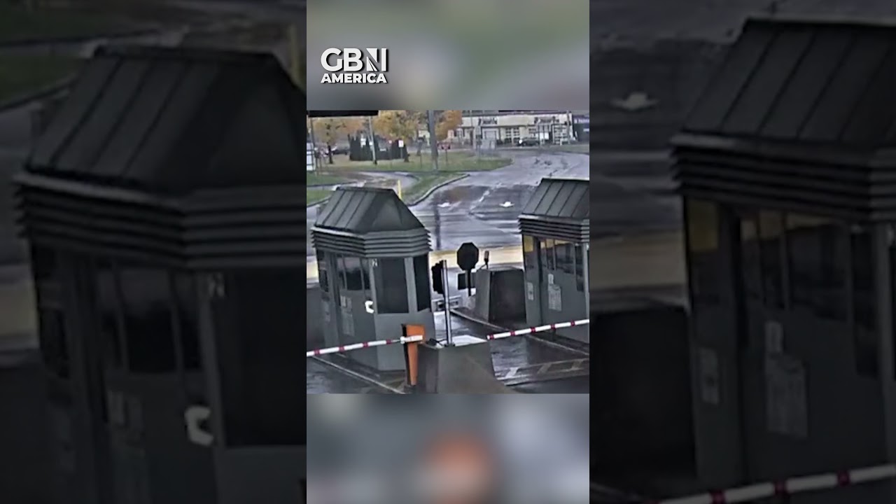 Car becomes airborne moments before explosion at US/Canada border - The ...