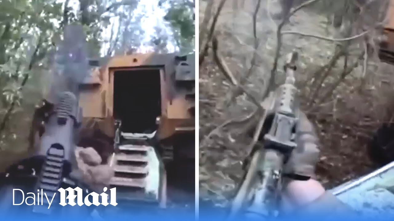 Ukraine border guard unit eliminate Russian troops with grenade ...