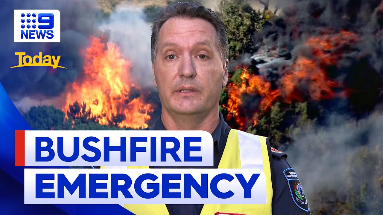 Horror conditions fueling mega bushfire in Perth | 9 News Australia ...