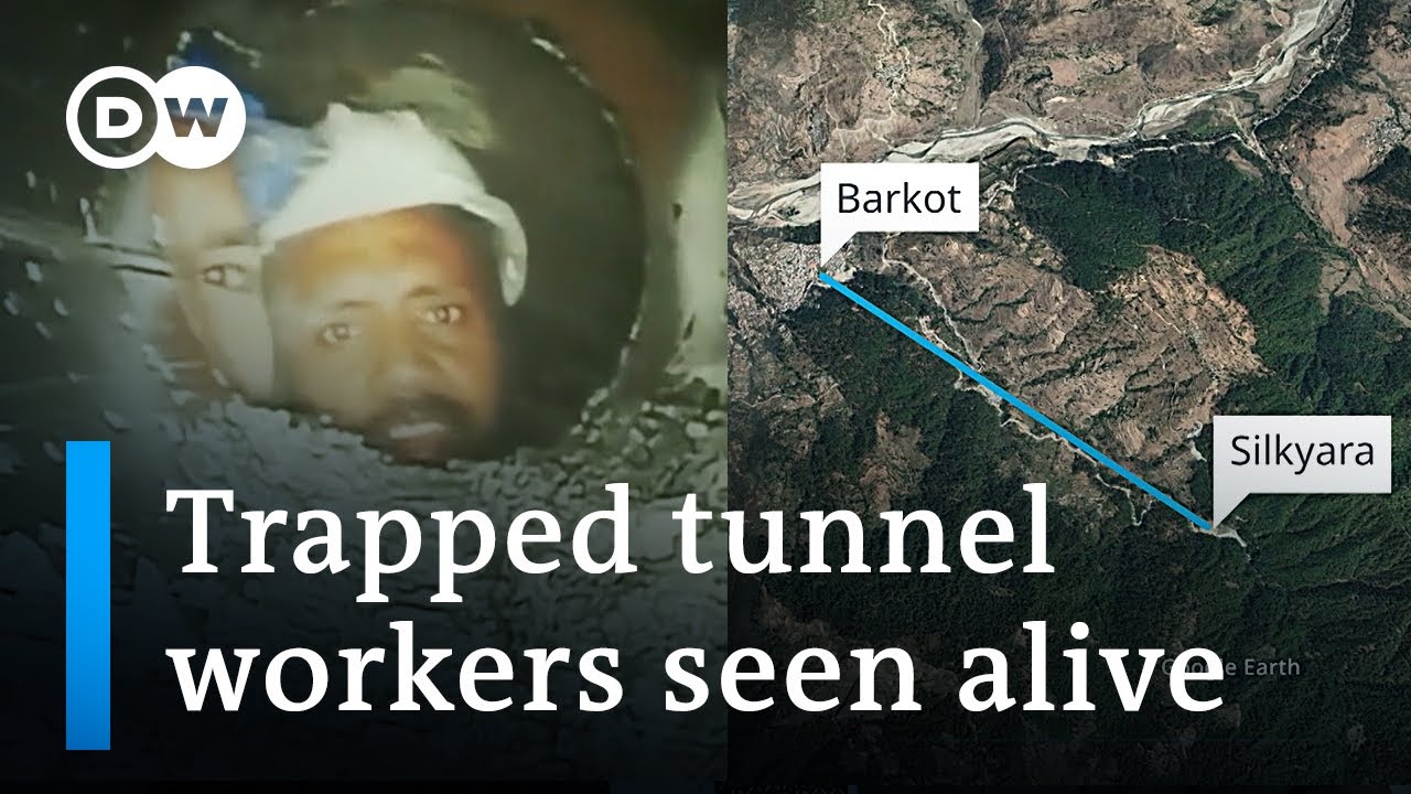 41 workers trapped in collapsed Himalayan tunnel for 10 days seen alive ...