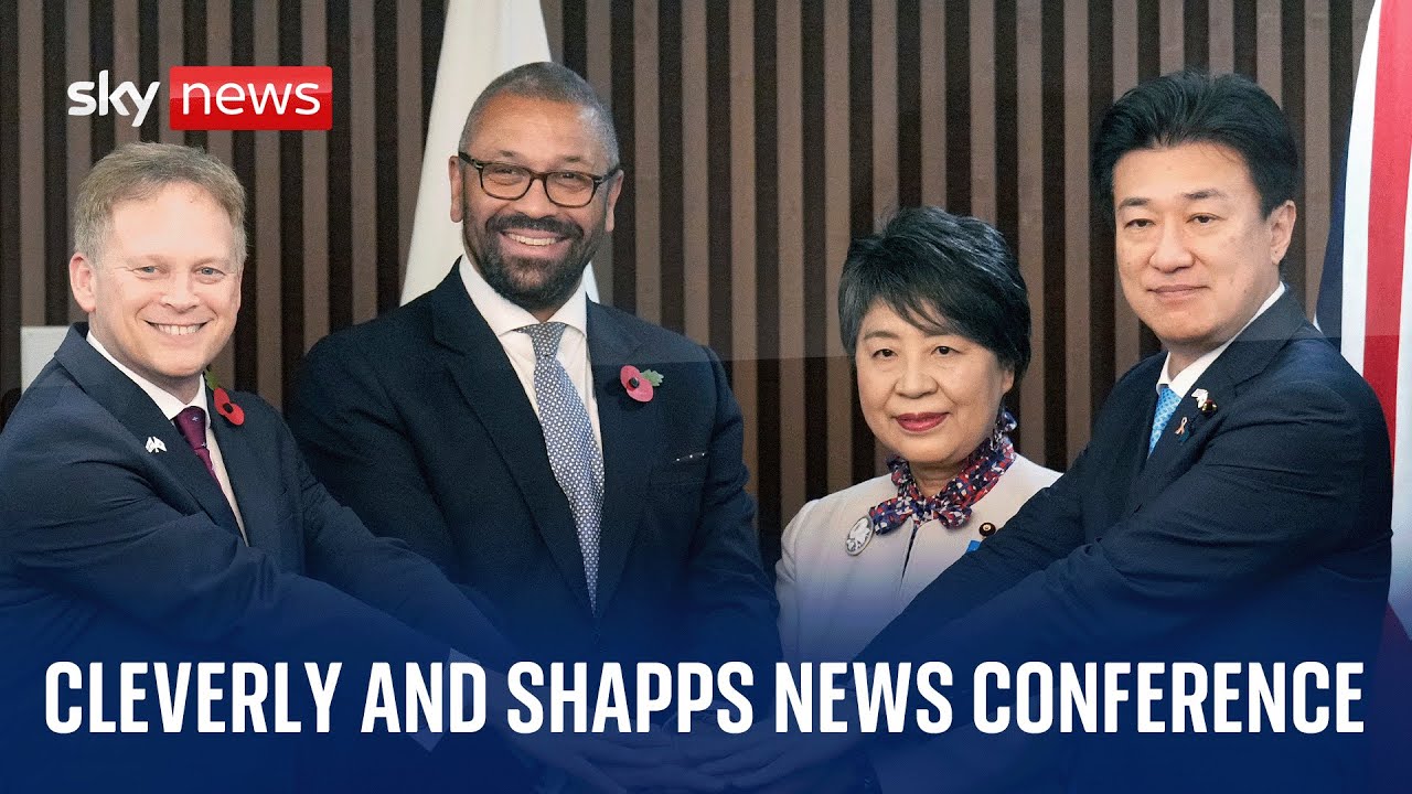 James Cleverly and Grant Shapps hold news conference with Japanese ...