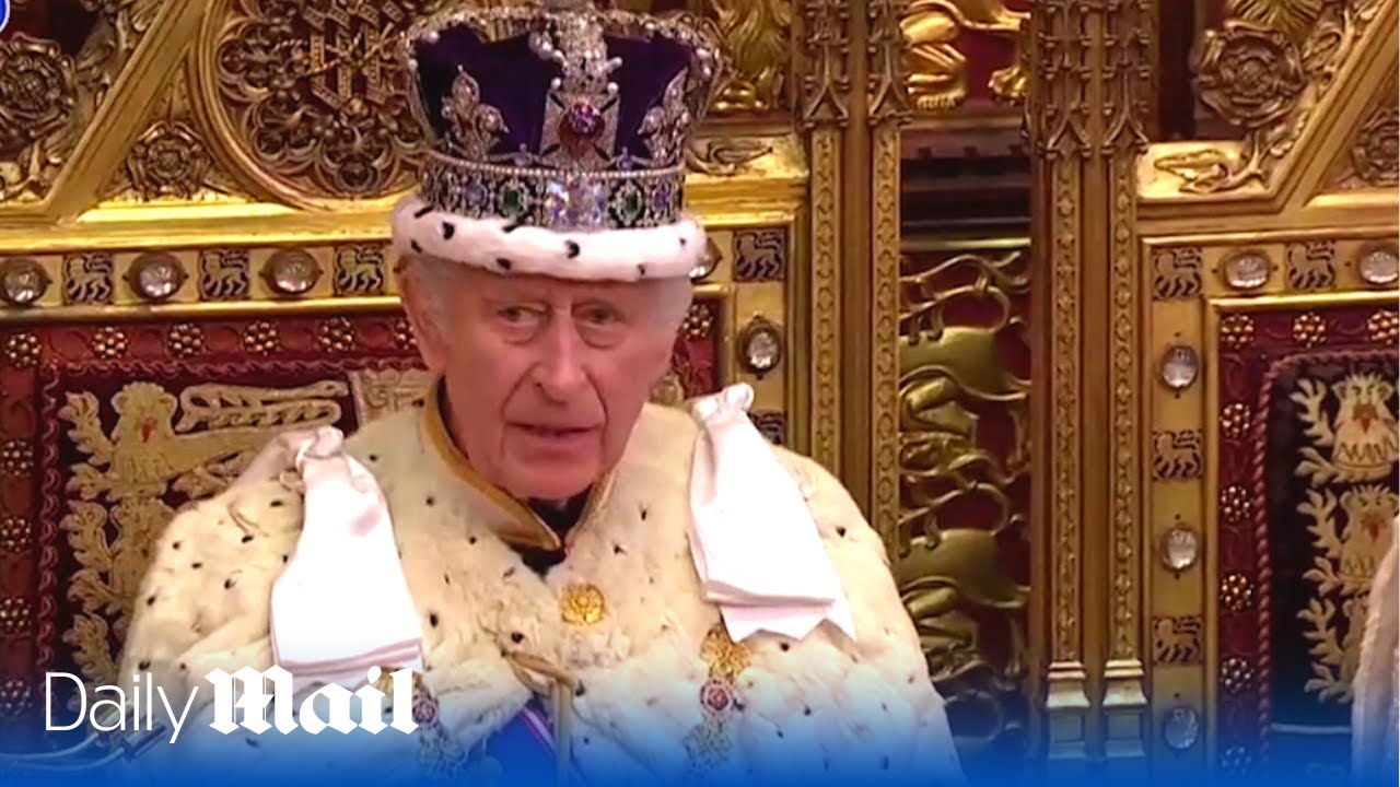 King Charles arrives in Parliament for his first State Opening of ...