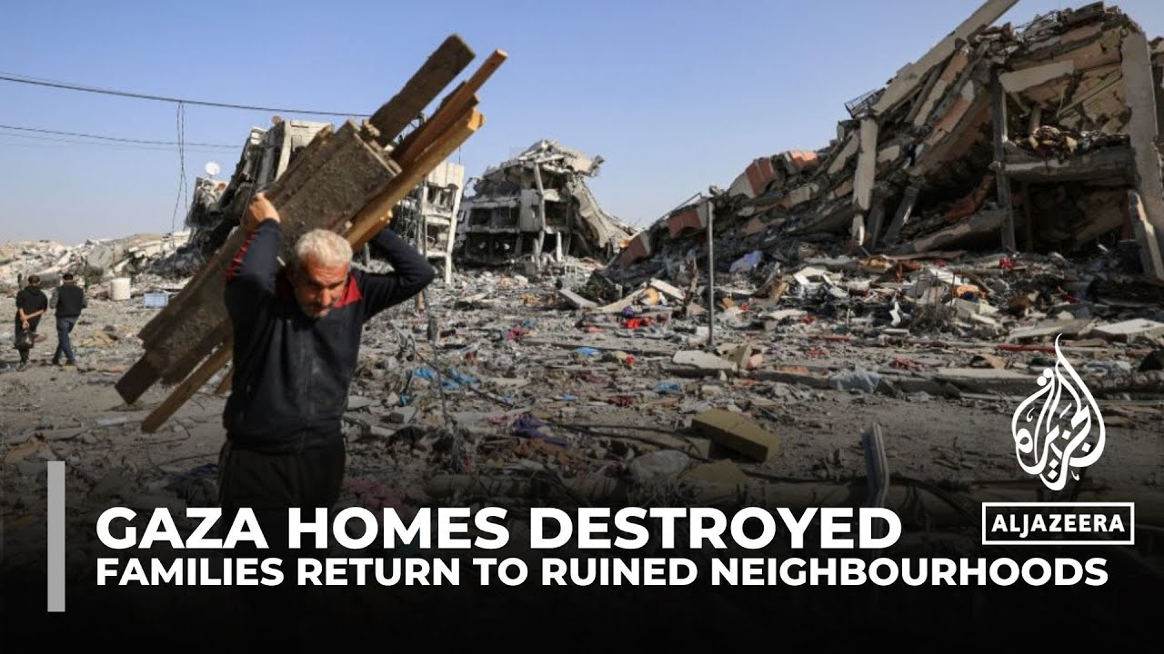 Gaza homes destroyed: Families return to devastated neighbourhoods ...