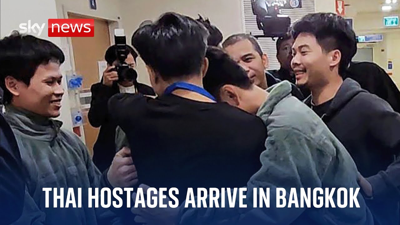 Watch live: Thai hostages released by Hamas arrive at Bangkok airport ...