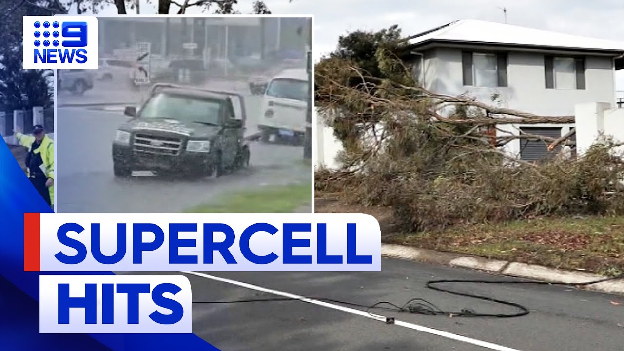 Wild weather as supercell storm smashes Gold Coast | 9 News Australia ...