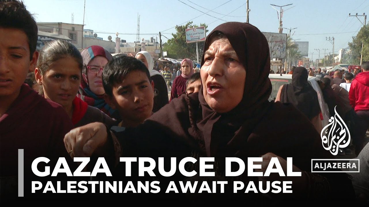 Gaza truce deal: Palestinians await pause in fighting to begin at 7am ...