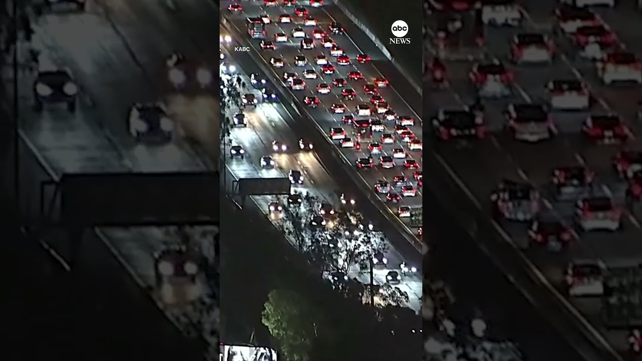 Aerial view of Southern California traffic ahead of Thanksgiving - The ...