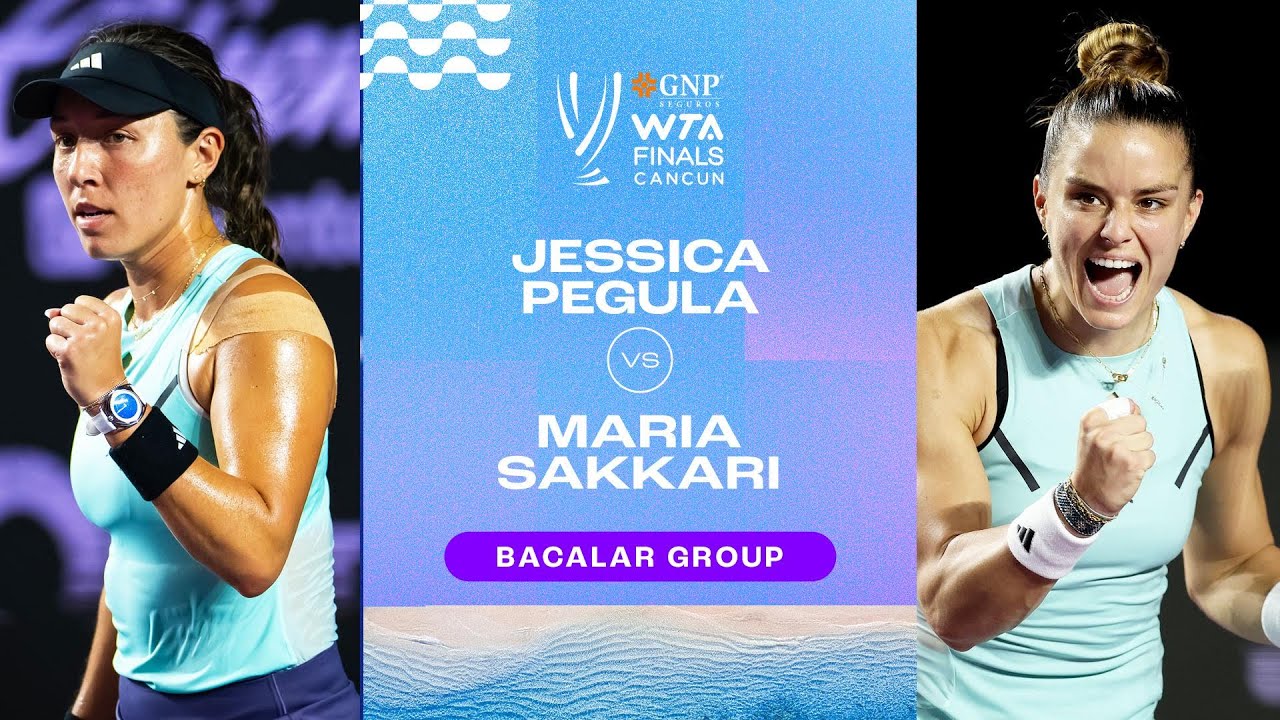 Jessica Pegula vs Maria Sakkari | 2023 WTA Finals Group Stage | WTA Match Highlights - The ...