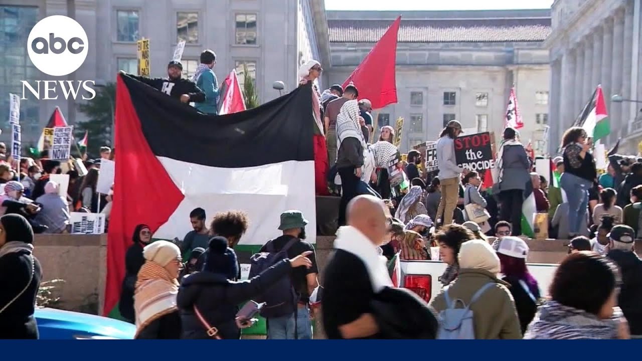 Thousands of pro-Palestinian demonstrators protest in DC - The Global ...