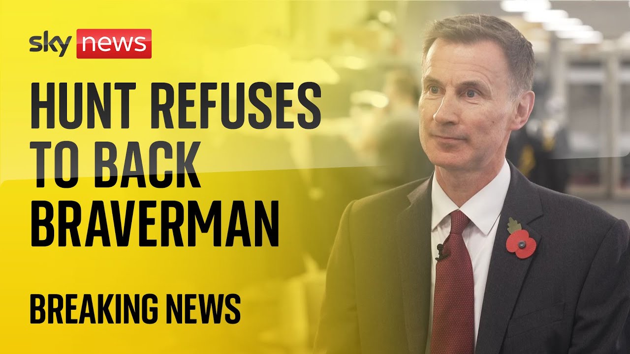 'Not words I would have used': Hunt refuses to back Braverman op-ed ...