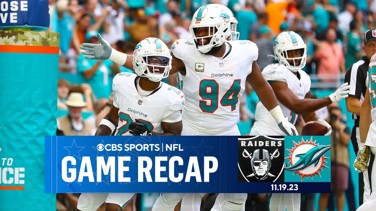 Dolphins ROLL past Raiders, stay UNDEFEATED at home | Game Recaps | CBS ...