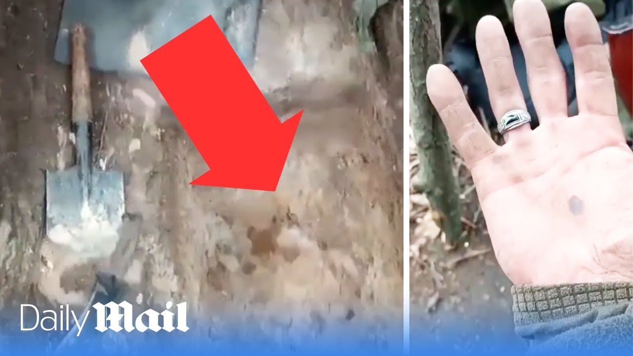 Ukrainian shells force lone Russian soldier to retreat in dugout as 30 ...