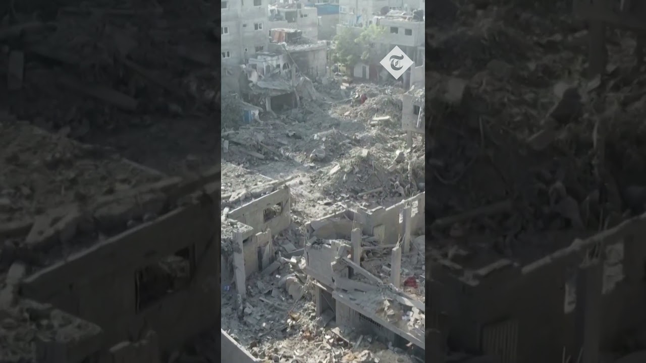 Gaza: Aftermath of Bureij refugee camp following Israeli bombardment ...