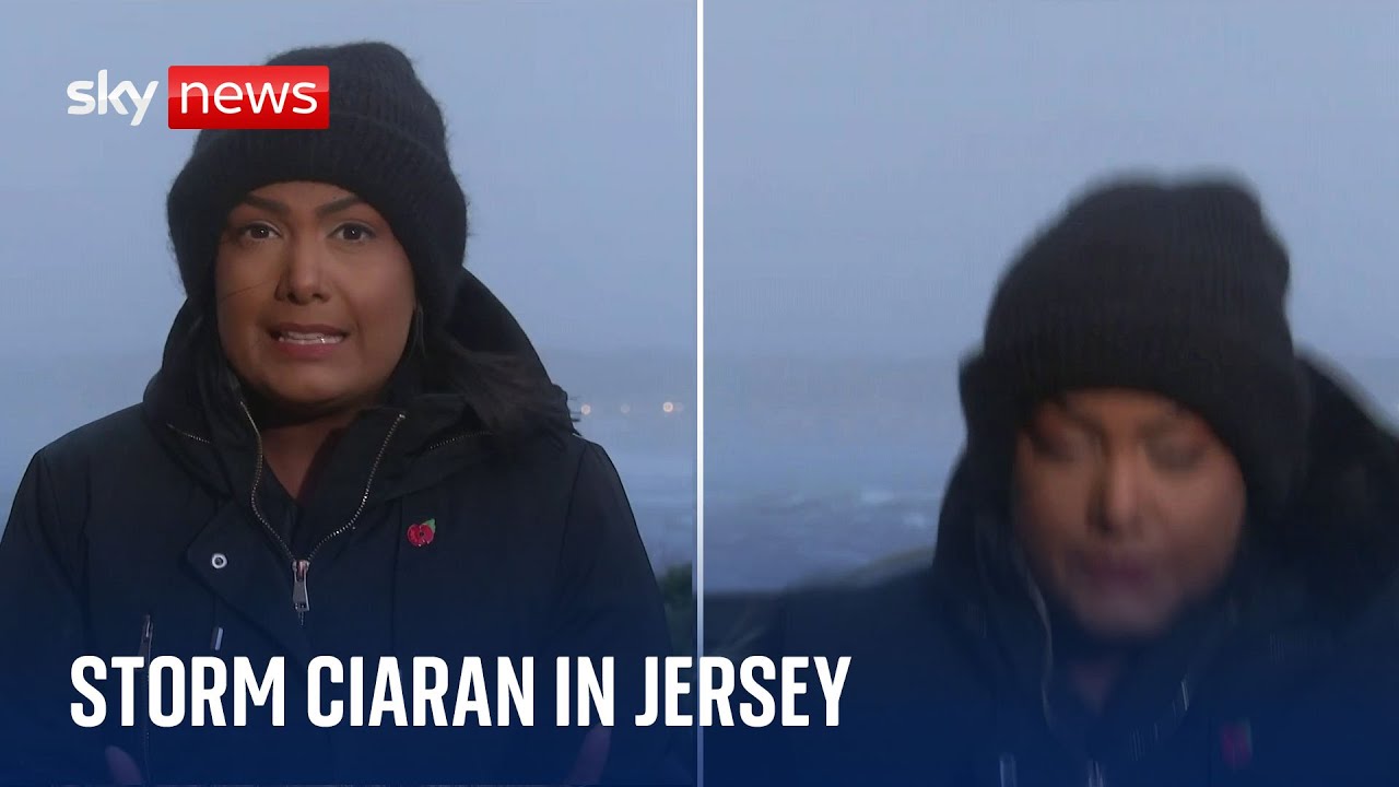 Storm Ciaran: Sky correspondent blown over by strong winds - The Global ...