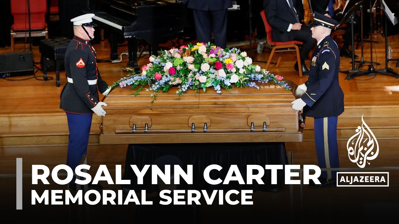 Former US First Lady Rosalynn Carter honored in a memorial service in Atlanta, Georgia - The ...