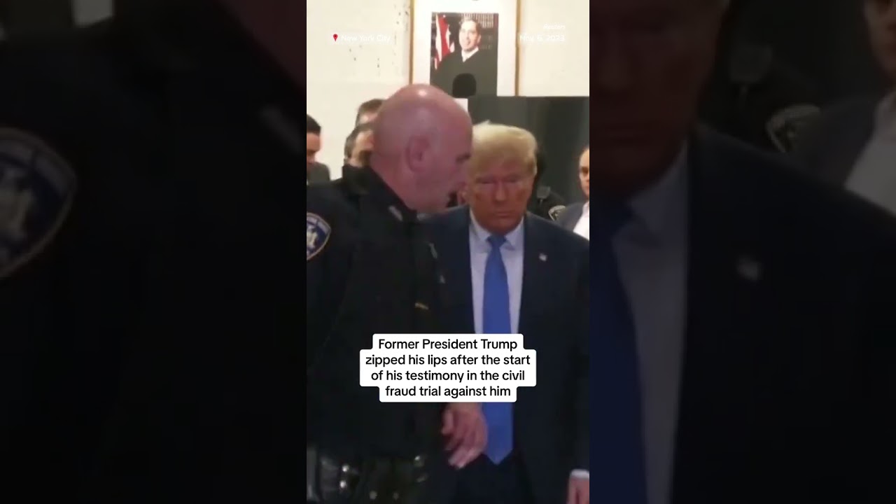 WATCH: Trump zips lips while walking out of courtroom - The Global Herald