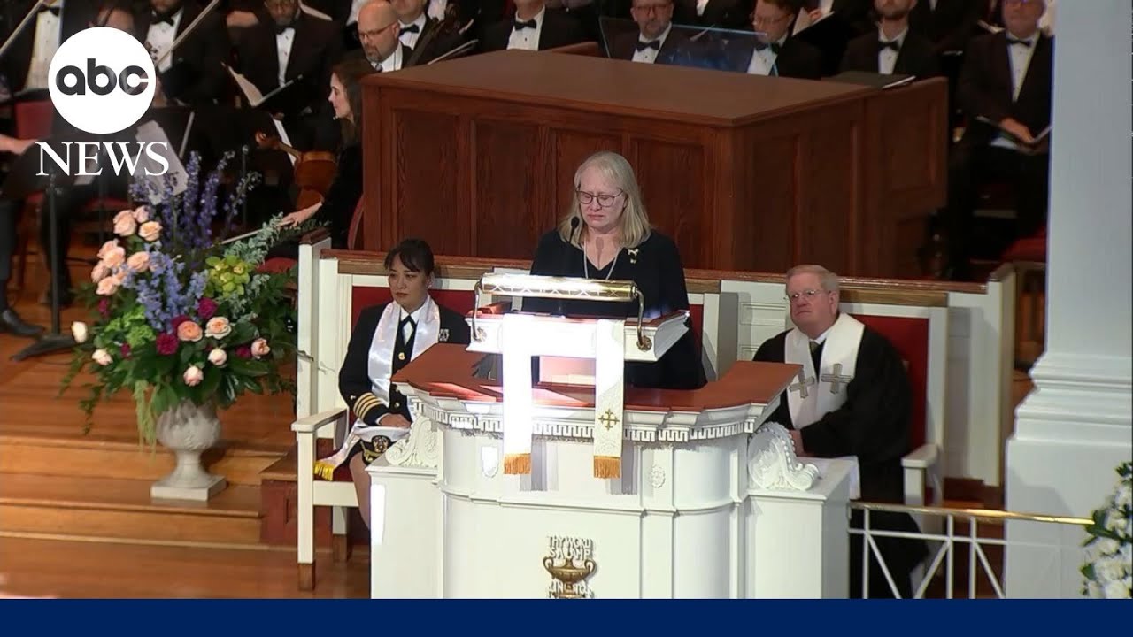 Amy Carter speaks on behalf of her father at Rosalynn Carter's tribute ...