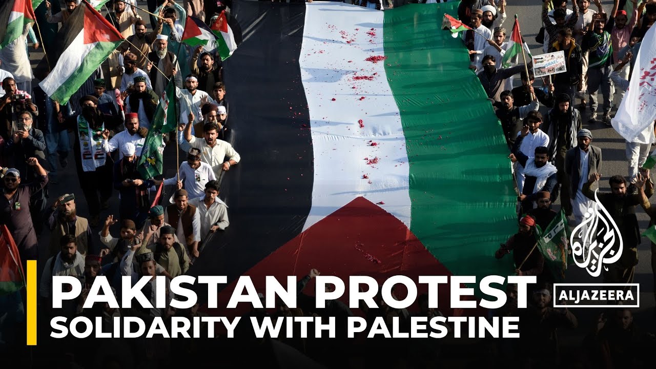 A rally expressing solidarity with Gaza is taking place in Pakistan ...