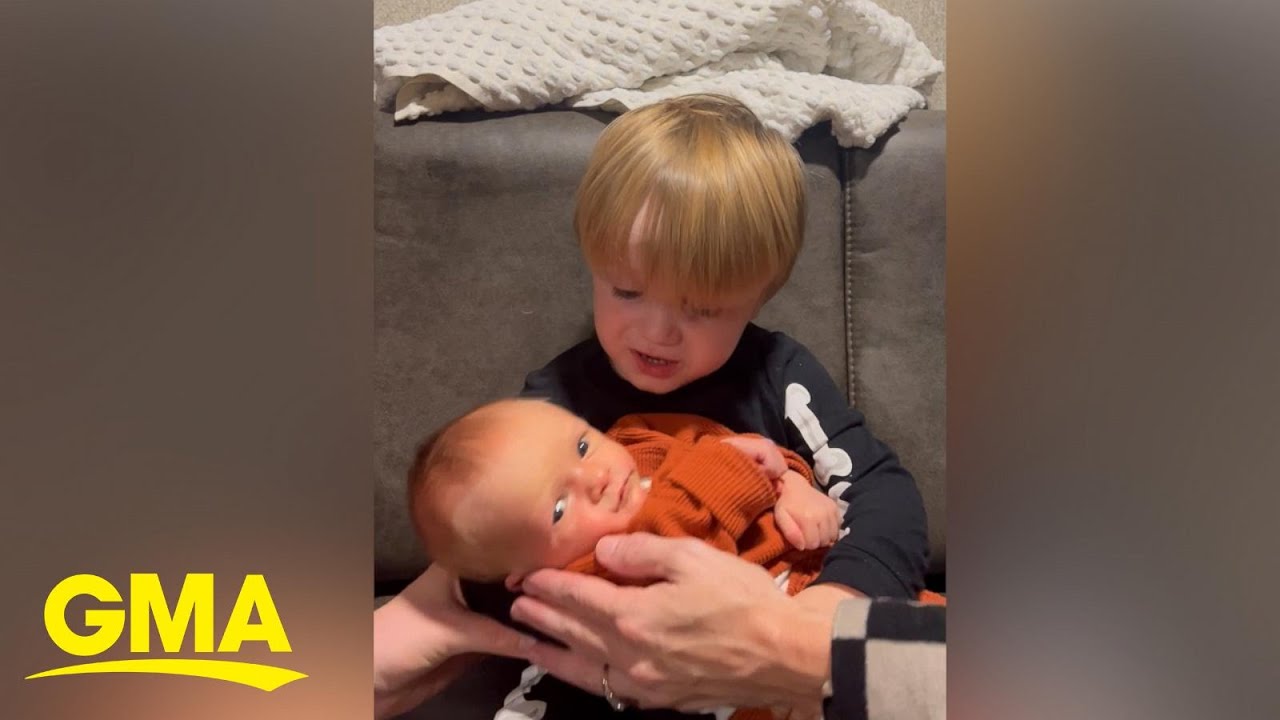 Toddler knows the perfect lullaby to sing to his baby brother: 'We Will ...