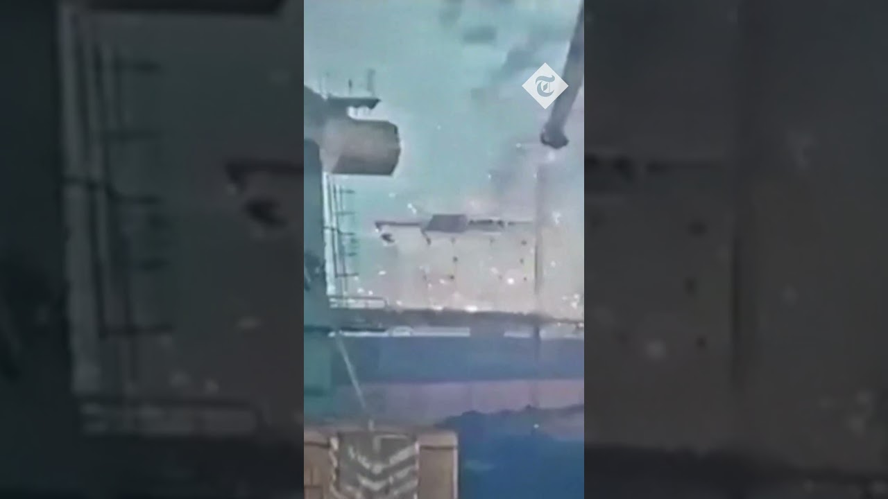 Ukraine: Moment missile strikes Liberian-flagged civilian ship in Black ...