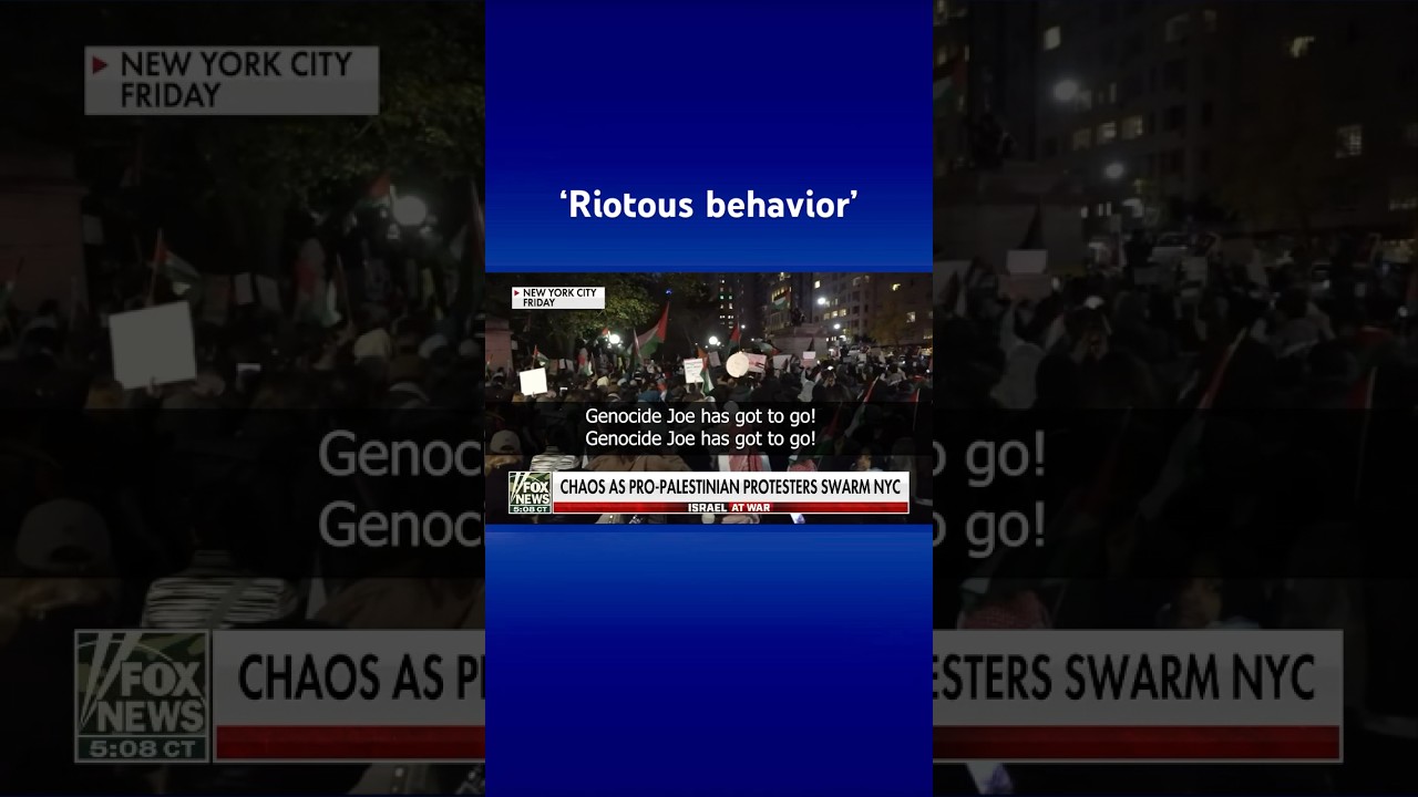 WATCH: Chaos erupts as pro-Palestine protesters swarm NYC #shorts - The ...