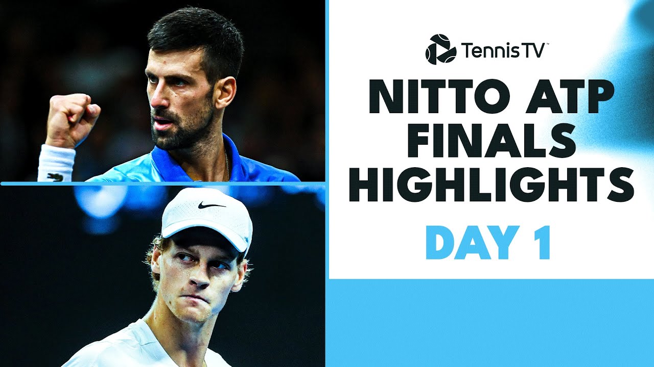 Djokovic vs Rune EPIC Rematch; Sinner Takes On Tsitsipas | Nitto ATP Finals Highlights Day 1 ...