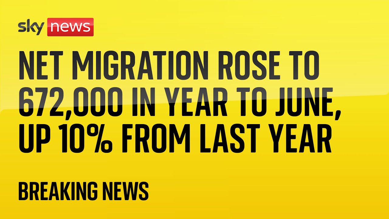 Net migration rose to 672,000 in year to June - up from 607,000 in the ...