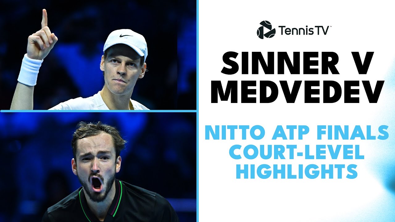 Jannik Sinner vs Daniil Medvedev: Highlights From Court-Level | Nitto ATP Finals 2023 - The ...