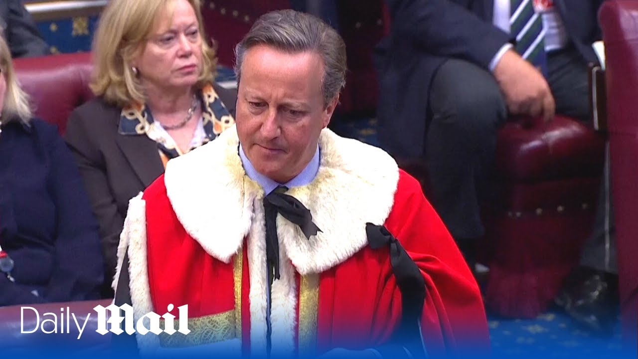 David Cameron is introduced to UK's House of Lords after political ...