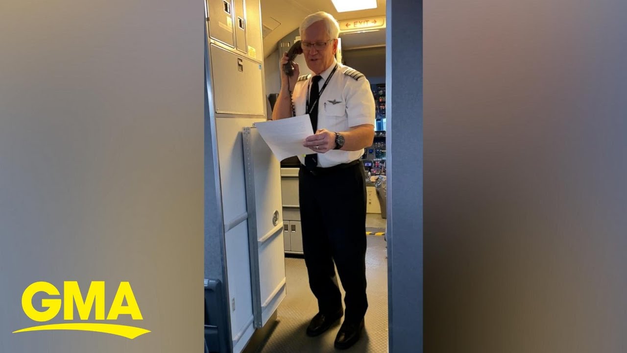 Watch this pilot's emotional retirement speech before his final flight ...