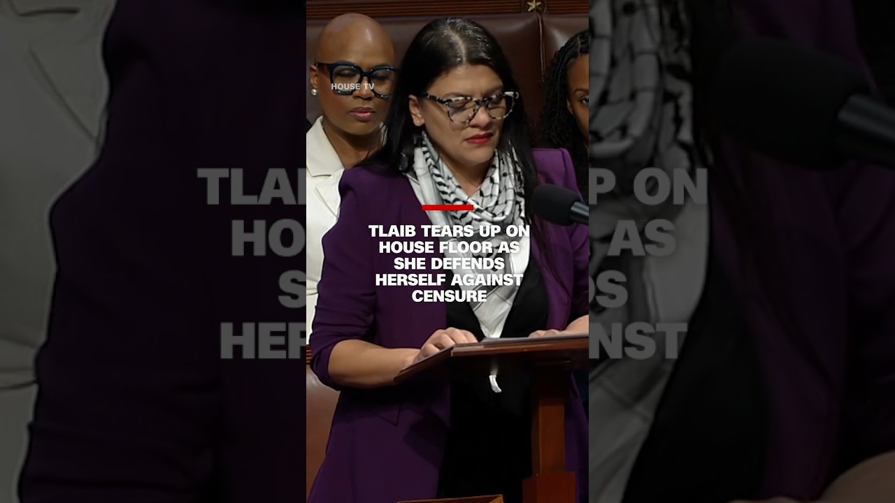 Tlaib tears up on House floor as she defends herself against censure ...