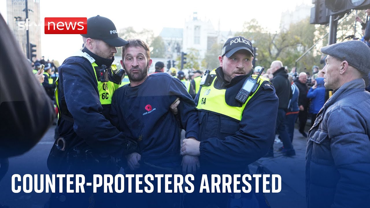 92 people arrested during protests and counter-protests in London - The ...