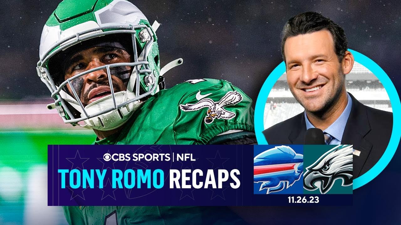 Romo Reacts, as Hurts SHINES and Eagles OUTLAST Bills in OT | Game ...