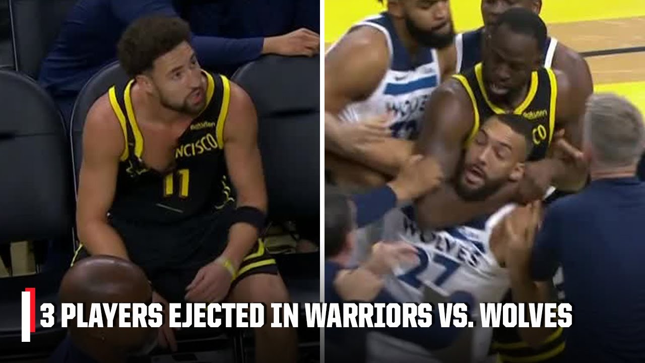 Multiple ejections, Klay Thompson's jersey ripped in Warriors vs ...
