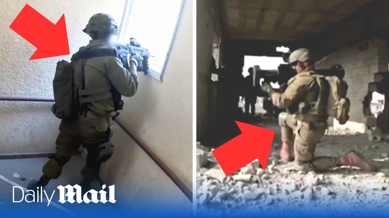 Israeli forces pound Hamas terrorist with heavy machine gun fire and ...