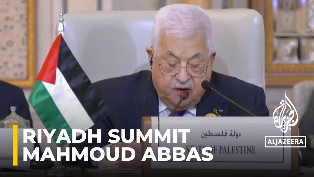 Palestinian Authority President Mahmoud Abbas’s speech at the Riyadh ...
