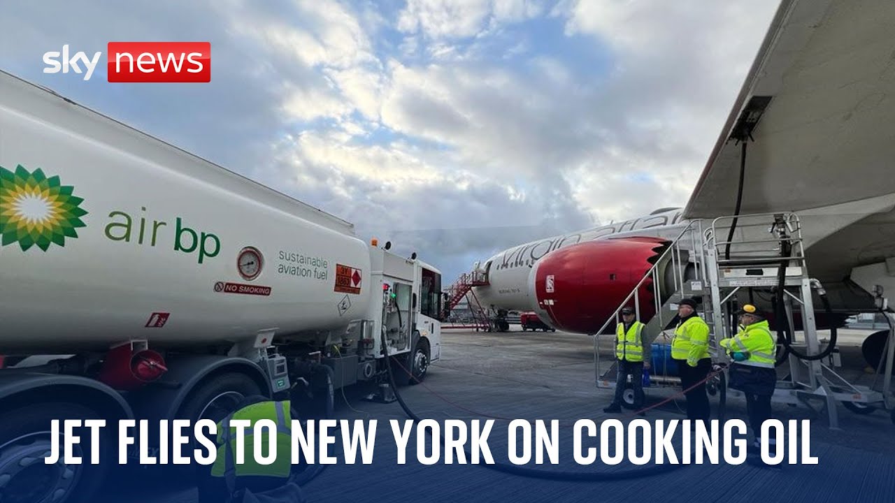 Jet uses 100% sustainable aviation fuel to fly from London to New York ...