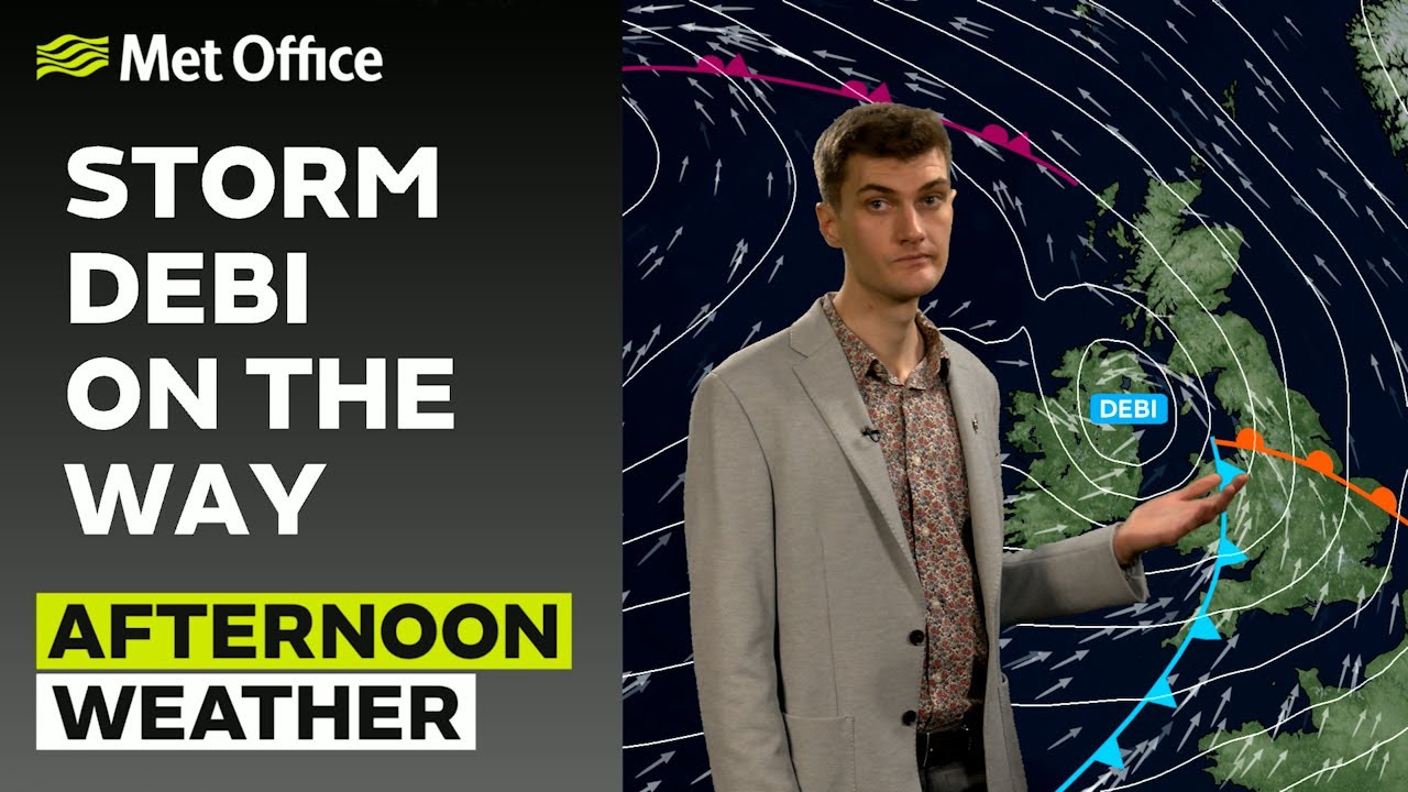 12/11/23 – Rain and wind from Storm Debi – Afternoon Weather Forecast ...