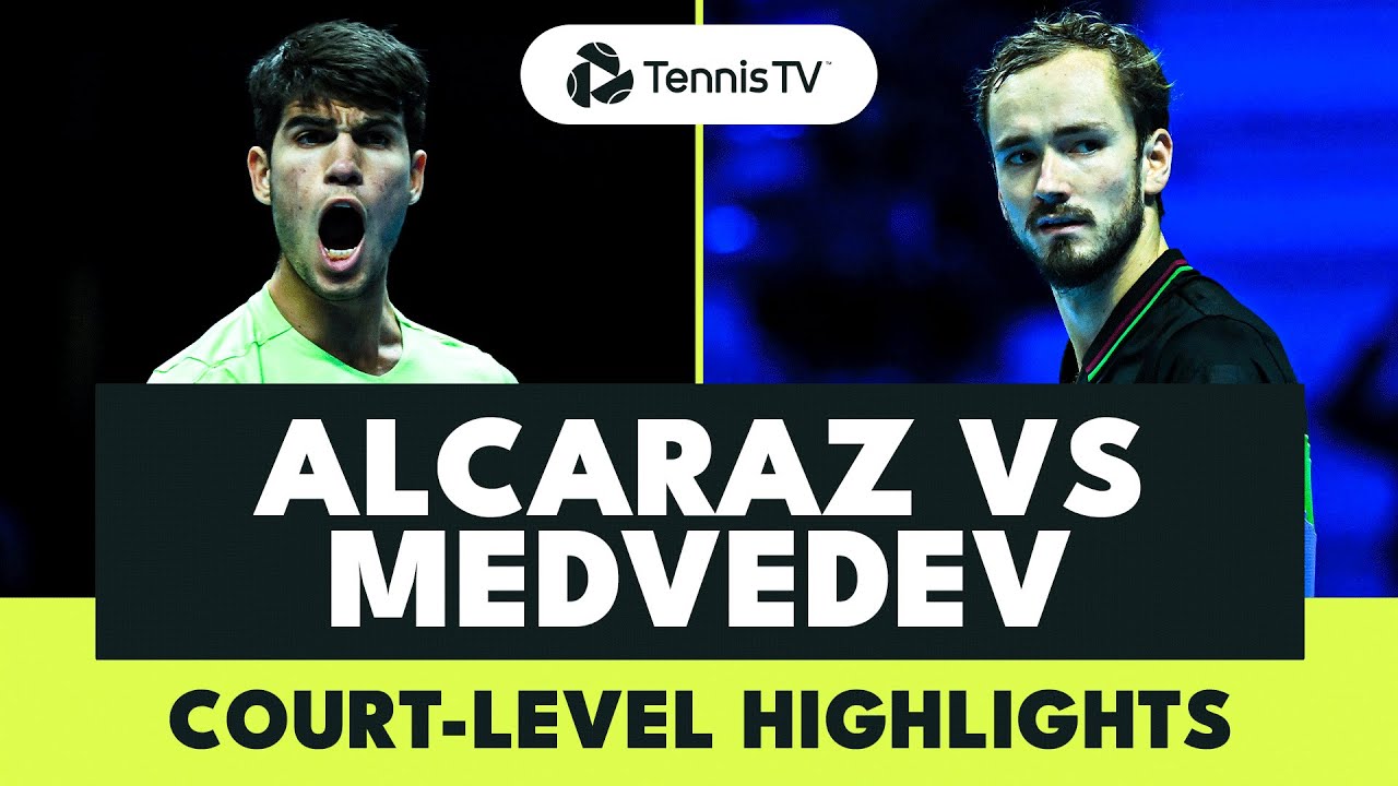 Carlos Alcaraz vs Daniil Medvedev: Court-Level Highlights | Nitto ATP Finals 2023 - The Global ...