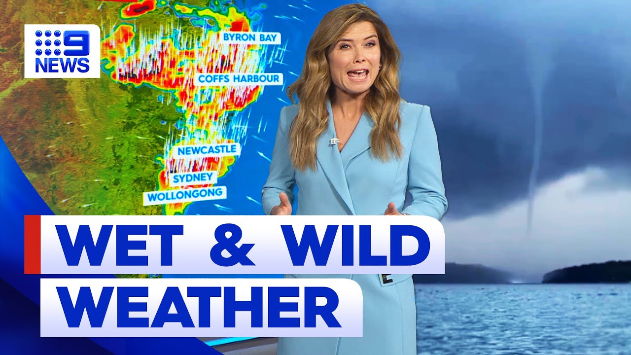 Lake Macquarie homes hit by a water spout in wild weather | 9 News ...
